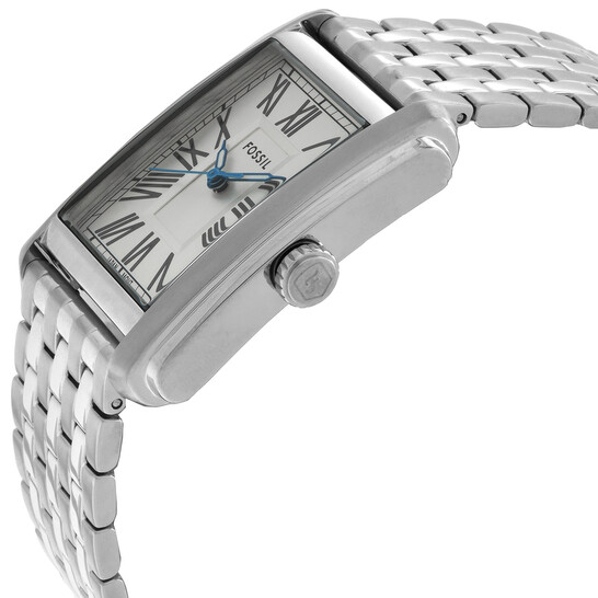 Fossil Carraway Quartz Silver Dial Watch FS6008 796483622593 - Watches ...