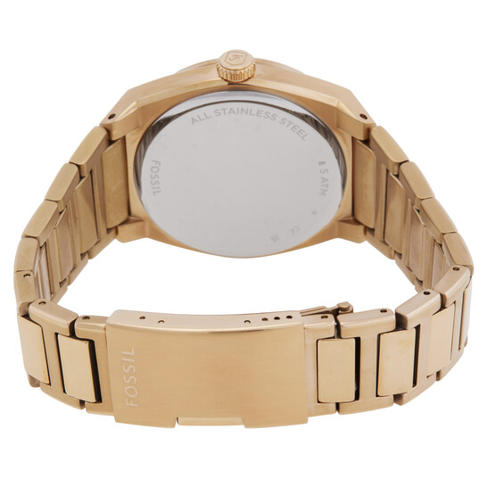 Fossil Everett Quartz Gold Dial Men's Watch FS5965 796483591103 ...