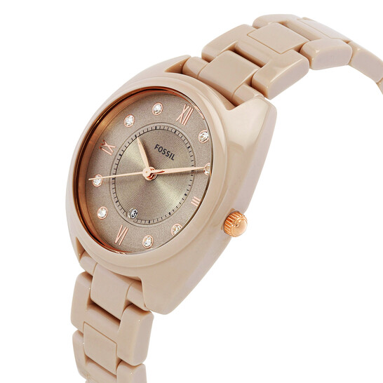 Fossil Gabby Quartz Crystal Brown Dial Ladies Watch CE1110 796483547285 ...
