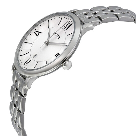 Fossil Jacqueline Silver Dial Stainless Steel Ladies Watch ES3433 ...