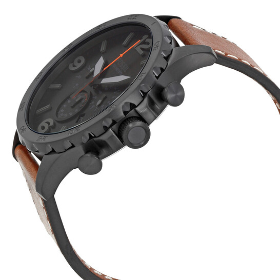 Fossil Nate Chronograph Black Dial Men's Watch JR1524 796483289383 ...