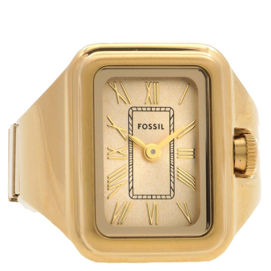 Fossil Raquel Watch Ring Quartz Gold Dial Ladies Watch ES5343 ...