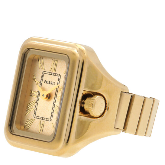 Fossil Raquel Watch Ring Quartz Gold Dial Ladies Watch ES5343 ...