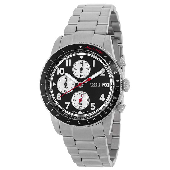 Fossil Sport Tourer Chronograph Quartz Black Dial Men's Watch FS6045 ...