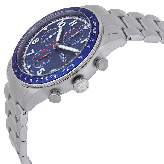 Fossil Sport Tourer Chronograph Quartz Blue Dial Men's Watch FS6047 ...