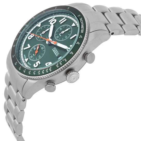 Fossil Sport Tourer Chronograph Quartz Green Dial Men's Watch FS6048 ...