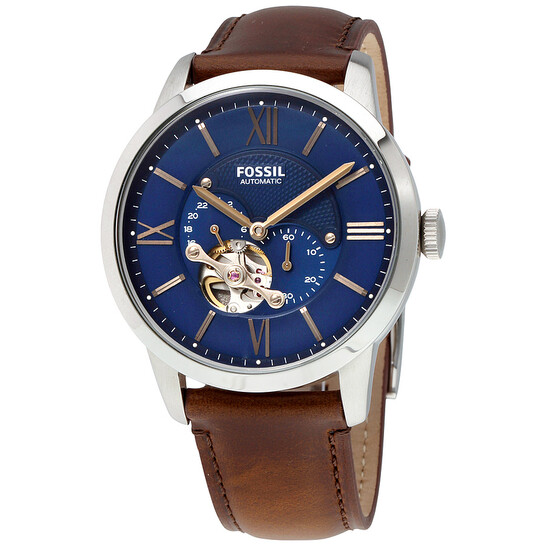 Fossil Townsman Automatic Blue Satin Dial Men's Watch ME3110 ...