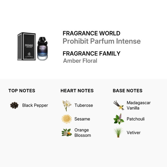 Fragrance World Ladies Prohibit Parfum Intense EDP Spray 3.38 oz ...
