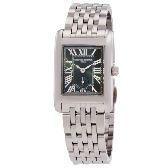 Frederique Constant Classics Carree Quartz Green Dial Watch FC ...
