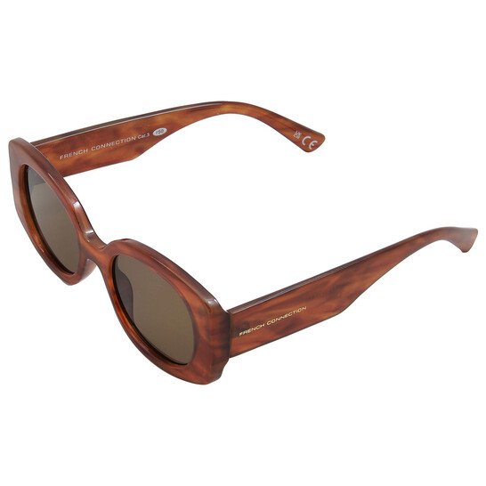 French Connection FC 23 25 BRN Brown Oval Ladies Sunglasses 10266449 ...