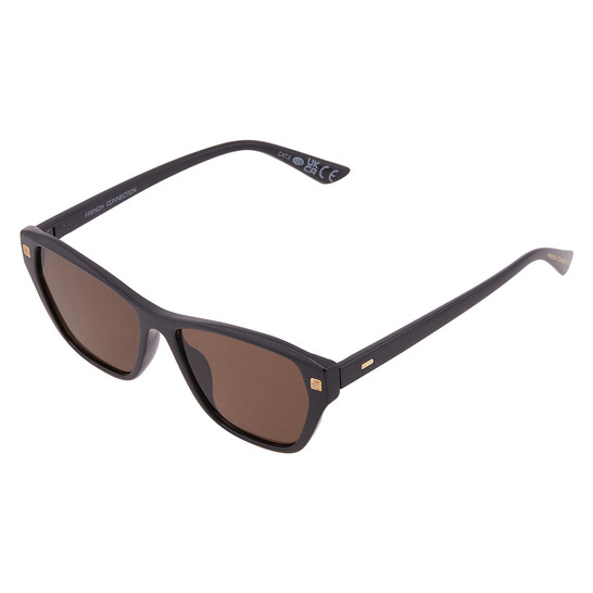 French Connection FC 23 56 EMB BLK Brown Cat Eye Ladies Sunglasses ...