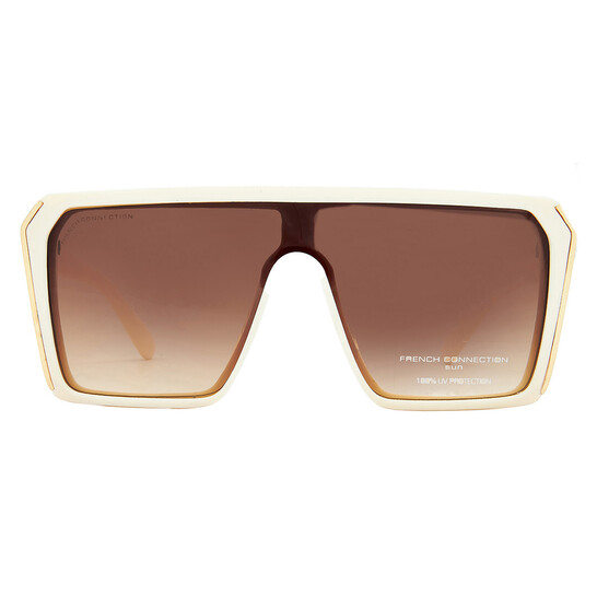 French Connection FC 24 145 IVY EMB Brown Shield Ladies Sunglasses ...