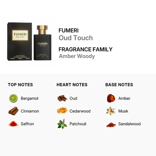 Fumeri Men's Oud Touch EDP Spray 3.3 oz Fragrances 6297001612149 ...