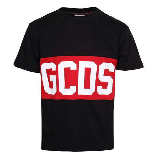 GCDS Black Logo Band Cotton T-Shirt, Size Small CC94M130146 - Clothing ...