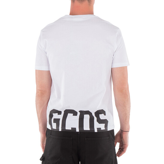 GCDS Low Band Logo Cotton T-Shirt, Size Medium A2OM2302JE7-OPTIC WHITE ...