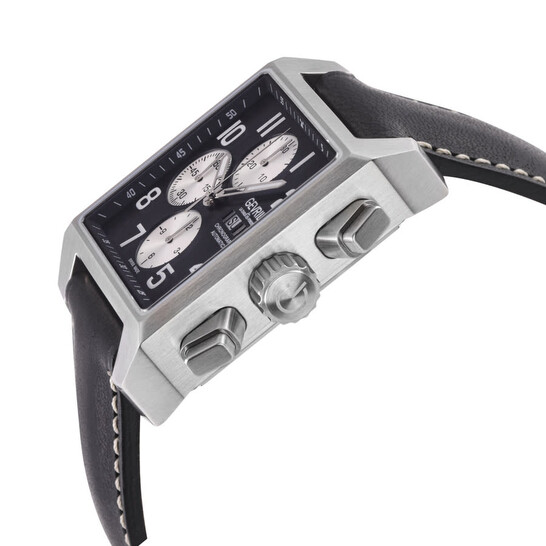 Gevril Herald Square Chronograph Automatic Black Dial Men's Watch 44701 ...