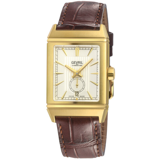 Gevril Time Square Automatic White Dial Men's Watch 49702 840840149619 ...
