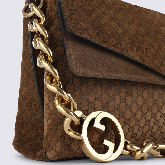Gucci Brown Leather Shoulder Bag 857362AAF0P2118 - Handbags - Jomashop