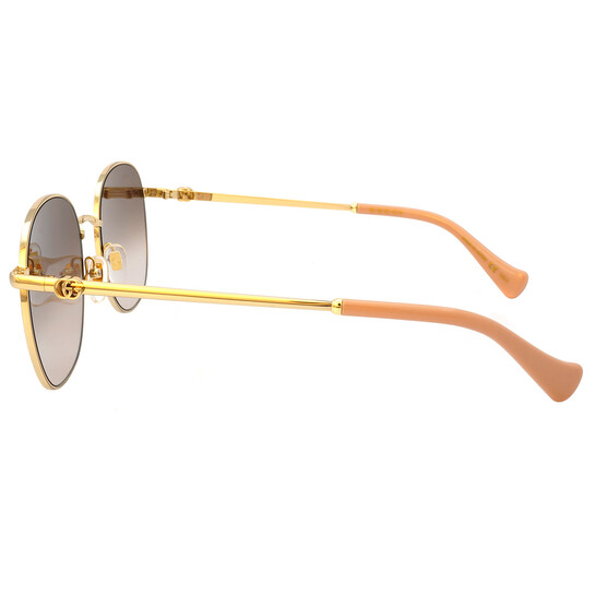 Gucci Brown Round Ladies Sunglasses GG1142S 002 56 889652375908 ...