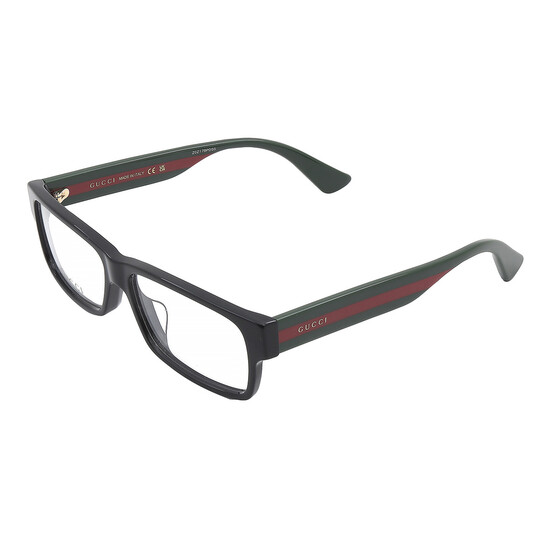 Gucci Demo Rectangular Men's Eyeglasses GG0344OA 001 56 889652156514 - Eyeglasses, Gg0344Oa ...