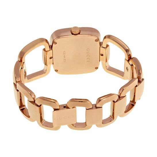 Gucci G Black Diamond Dial Rose Gold-tone Ladies Watch YA125409 731903327368 - Watches, G-Gucci ...