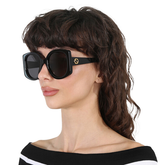 Gucci Gray Oversized Ladies Sunglasses GG1257S 001 53 889652411439 ...