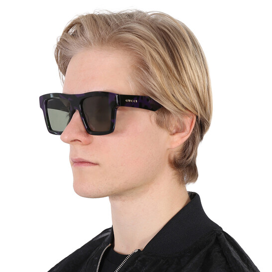 Gucci Green Square Men's Sunglasses GG0962S 014 55 889652438849 ...