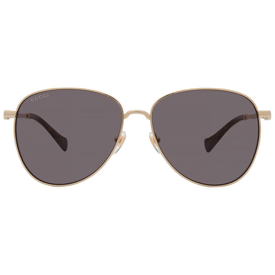 Gucci Grey Pilot Ladies Sunglasses GG1419S 001 60 889652439167 ...
