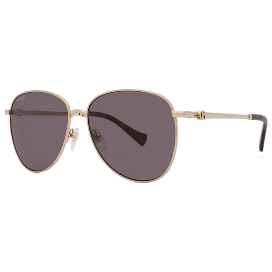 Gucci Grey Pilot Ladies Sunglasses GG1419S 001 60 889652439167 ...