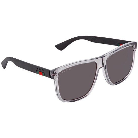Gucci Grey Square Men's Sunglasses GG0010S 004 58 889652047591 ...