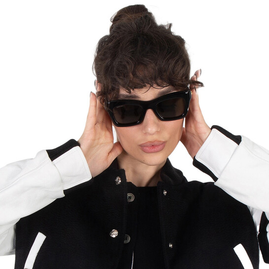 Gucci Grey Square Ladies Sunglasses GG1773S 001 50 889652506227 ...