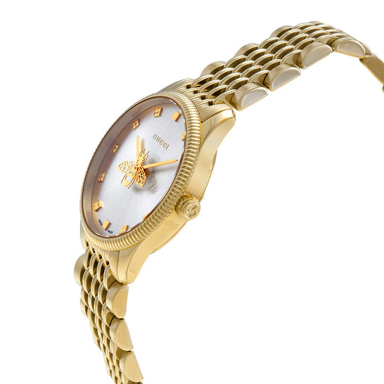 Gucci G-Timeless Quartz Silver Dial Ladies Watch YA1265021 731903479883 ...