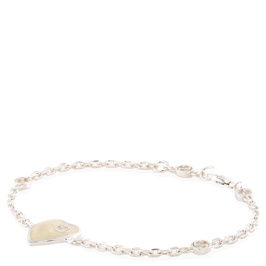 Gucci Heart Bracelet With Interlocking G Size 16 YBA645546003 - Jewelry ...