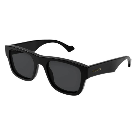 Gucci Polarized Grey Square Men's Sunglasses GG1427S 002 53 ...
