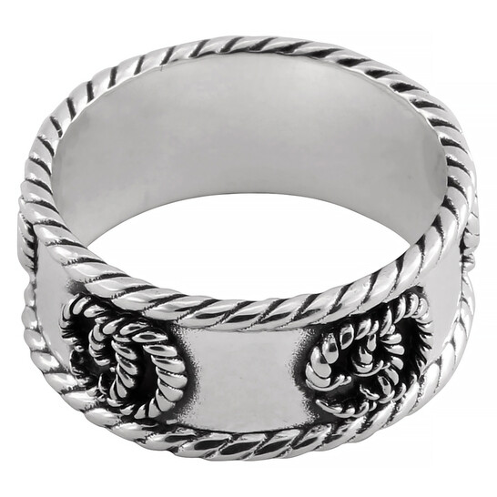 Gucci Rope GG Marmot Sterling Silver 9mm Ring, Size 12 YBC627729001 ...