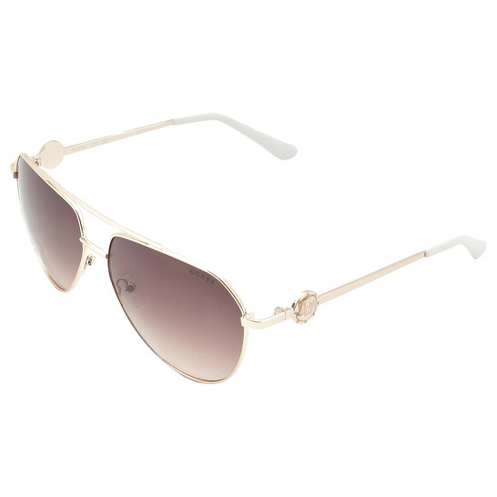 Guess Factory Brown Gradient Pilot Ladies Sunglasses GF6140 32F 62 ...
