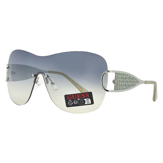 Guess Factory Green Grey Gradient Shield Ladies Sunglasses GO00038 10P ...