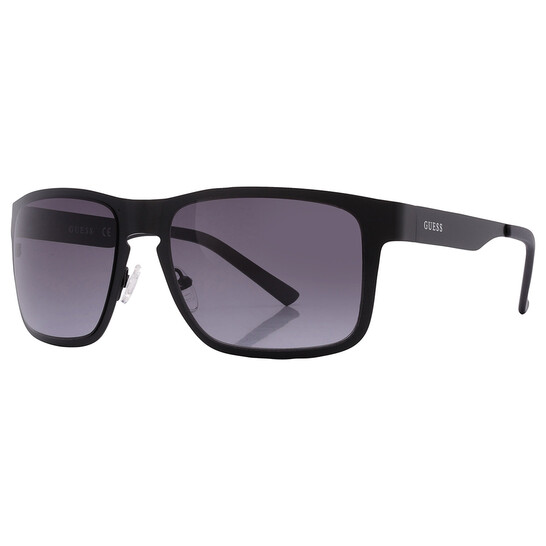 Guess Factory Smoke Gradient Rectangular Men's Sunglasses GF0197 02B 55 ...