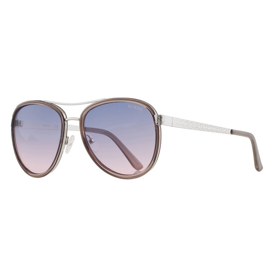 Guess Factory Smoke Pilot Ladies Sunglasses GF6188 20B 57 889214447401 - Sunglasses - Jomashop