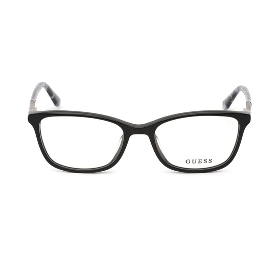 Guess Ladies Black Rectangular Eyeglass Frames GU265800152 664689921065 ...