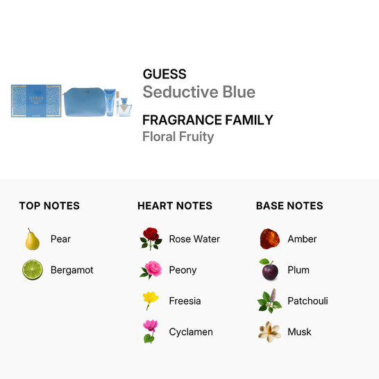 Guess Ladies Seductive Blue 4pcs EDT Gift Set Fragrances 085715329721 ...