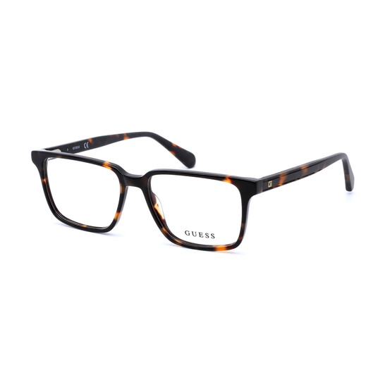 Guess Men's Tortoise Rectangular Eyeglass Frames GU5004705252 ...