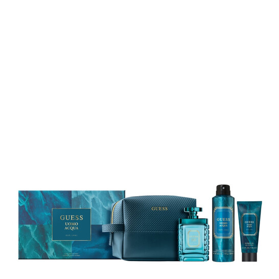 Guess Men's Uomo Acqua 4pcs EDT Gift Set Fragrances 0 85715330611 ...