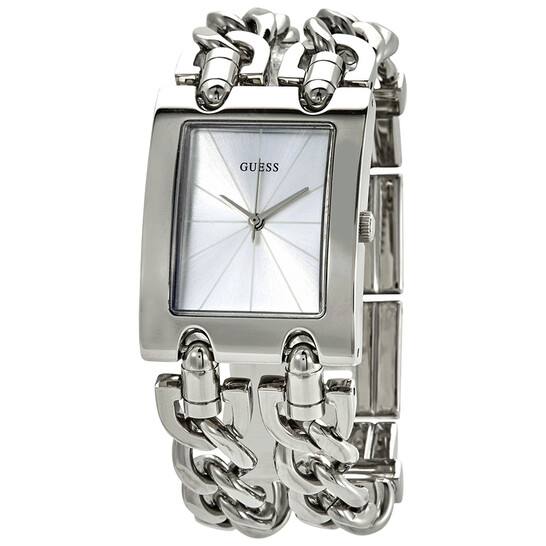 Guess Mod Heavy Metal Quartz Silver Dial Ladies Watch W1117L1 - Watches ...