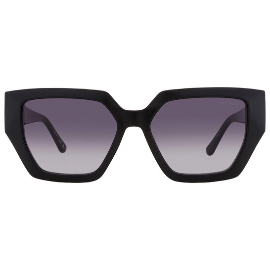 Guess Smoke Gradient Geometric Ladies Sunglasses GU7896 01B 53 ...