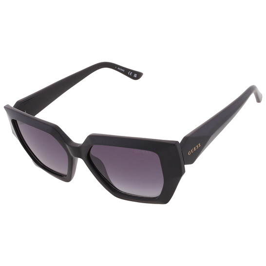 Guess Smoke Gradient Geometric Ladies Sunglasses GU7896 01B 53 ...