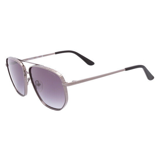 Guess Smoke Gradient Navigator Ladies Sunglasses GU7635 08B 57 ...