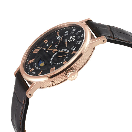 Gv2 By Gevril Maestro Quartz Moon Phase Grey Dial Men's Watch 43604 ...