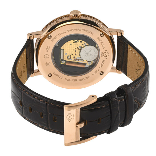 Gv2 By Gevril Maestro Quartz Moon Phase Grey Dial Men's Watch 43604 ...