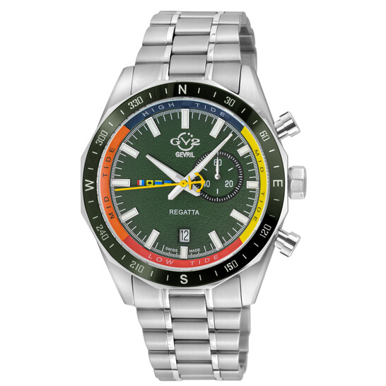 Gv2 By Gevril Regatta Green Dial Men's Watch 42703B 840840147158 - GV2 ...